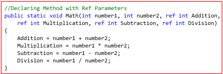 Ref vs Out in C# with Examples - Dot Net Tutorials