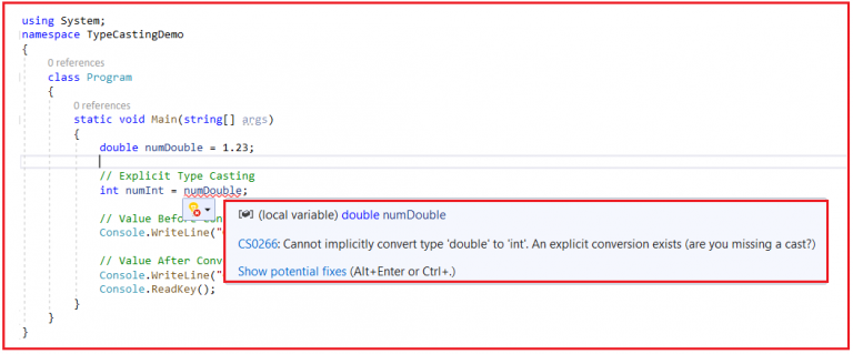 Type Casting in C# with Examples - Dot Net Tutorials