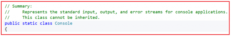 Console Class in C# with Examples - Dot Net Tutorials