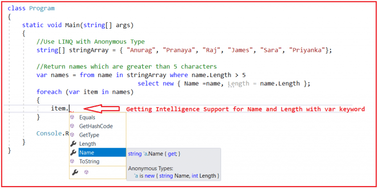 Var Keyword in C# with Examples - Dot Net Tutorials
