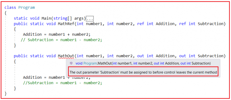 Ref vs Out in C# with Examples - Dot Net Tutorials