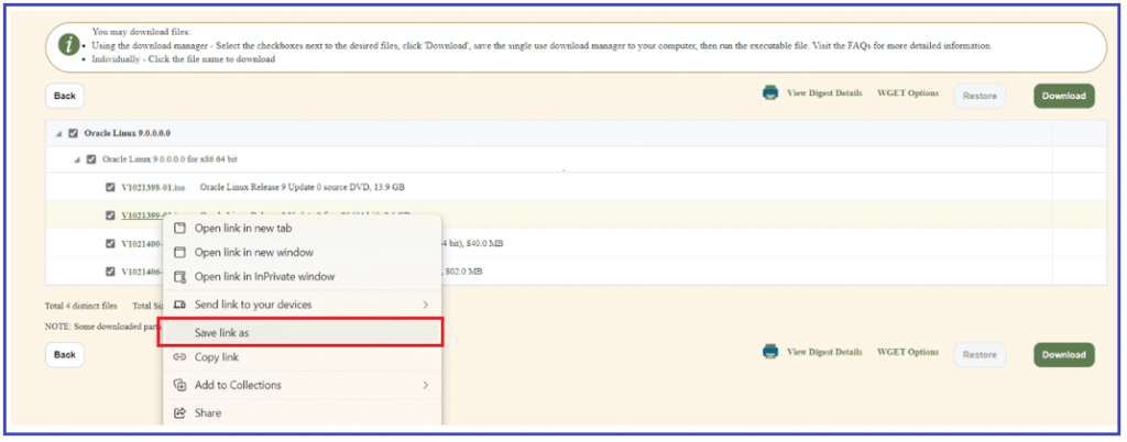 Downloading Oracle Linux image - Dot Net Tutorials