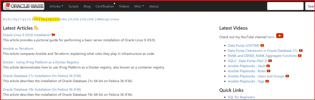 Prerequisites For Installing Oracle Database Dot Net Tutorials