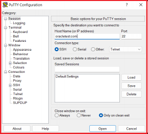 Installing Putty Software and Testing Connections