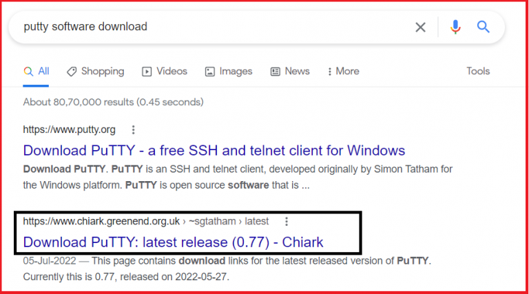 Installing Putty Software and Testing Connections