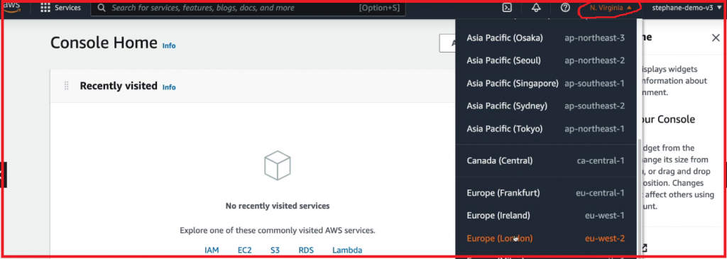 Console and Services in AWS - Dot Net Tutorials