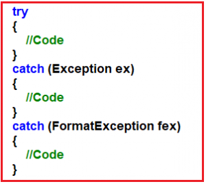 Multiple Catch Blocks in C# with Examples - Dot Net Tutorials