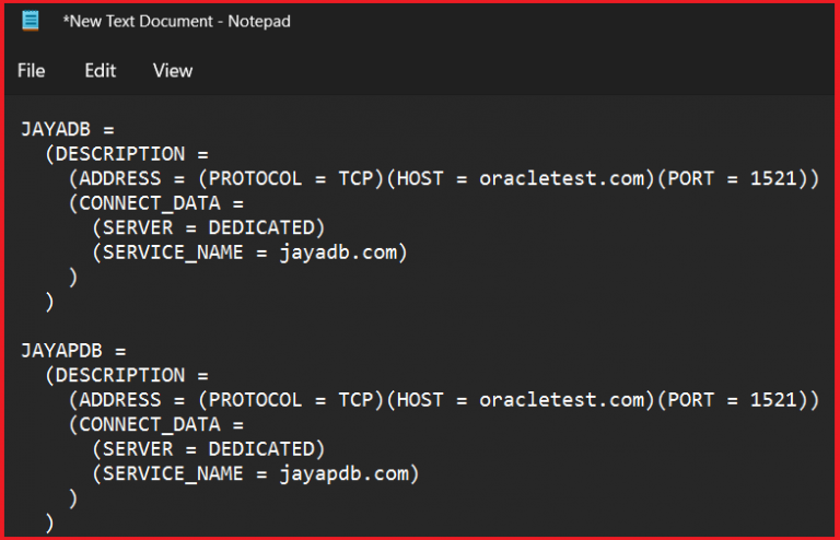 Connecting To Oracle Using Tnsnames Ora Dot Net Tutorials