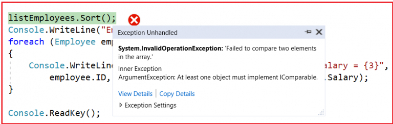 How to Sort a List of Complex Type in C# - Dot Net Tutorials