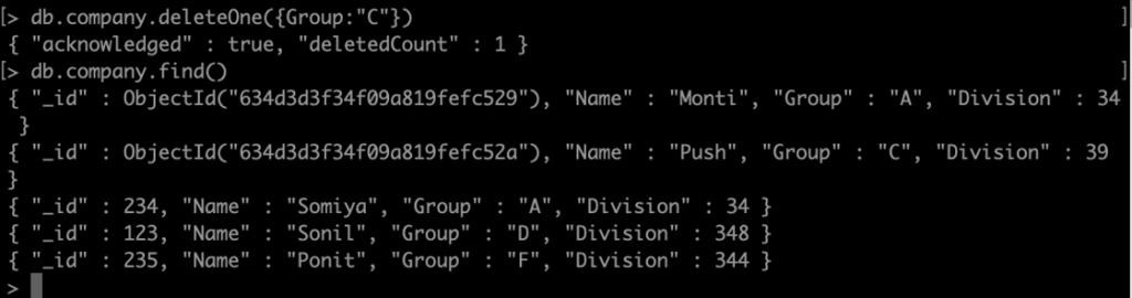 Deleting Document in MongoDB with Examples - Dot Net Tutorials