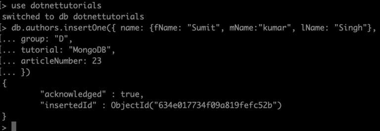 MongoDB Embedded Documents with Examples - Dot Net Tutorials MongoDB Embedded Documents with Examples - Dot Net Tutorials