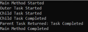 Attached Child Tasks to a Parent Task in C# - Dot Net Tutorials