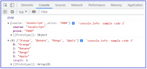 JavaScript Console Info() Method - Dot Net Tutorials