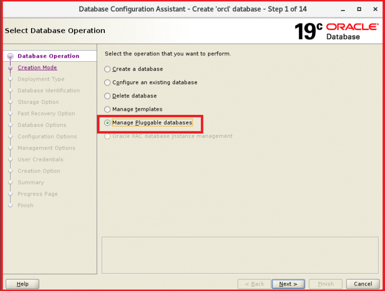 Creating Pluggable Database using DBCA in Oracle