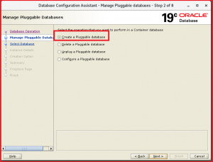 Creating Pluggable Database using DBCA in Oracle
