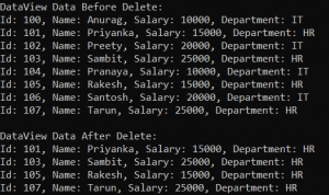 ADO.NET DataView Class in C# with Examples - Dot Net Tutorials