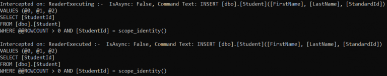 Logging Database Commands In Entity Framework