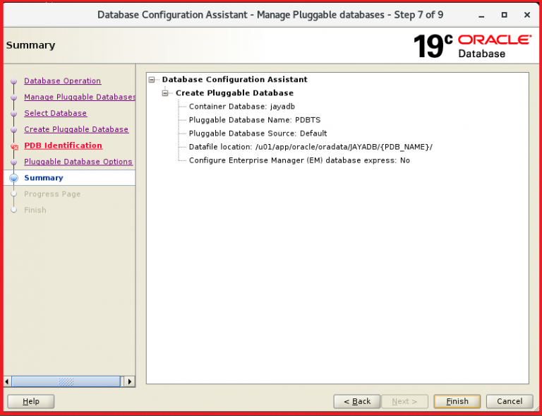 Creating a new PDB for Tablespace Practice in Oracle