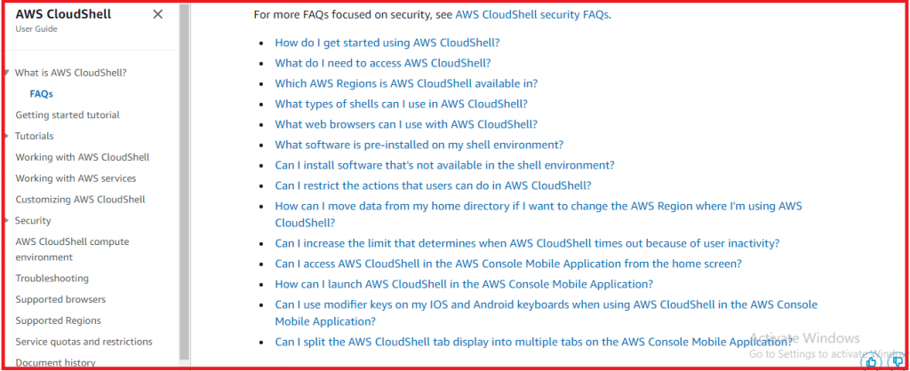 AWS CLOUD SHELL - Dot Net Tutorials