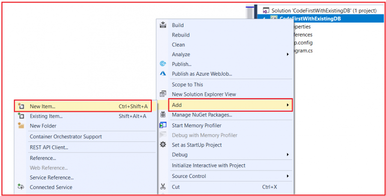 Existing Database Using Entity Framework Code First Approach