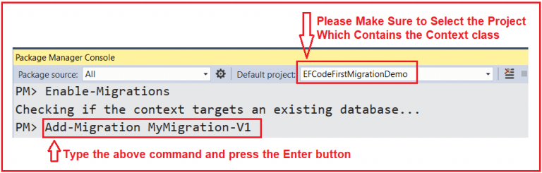 Code Based Migration In Entity Framework Code First Approach