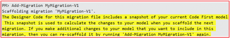 Code Based Migration In Entity Framework Code First Approach