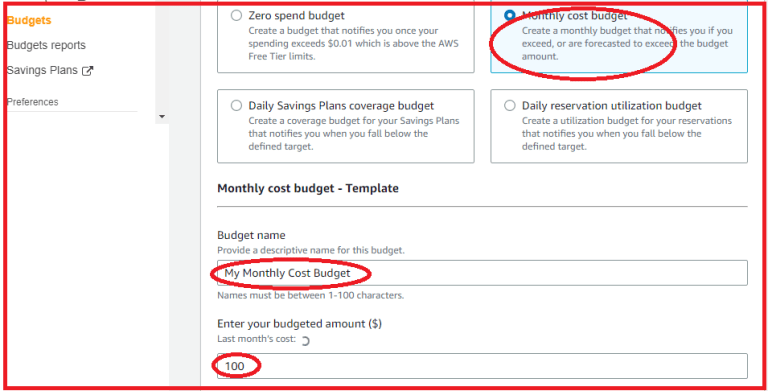 AWS Budget Setup - Dot Net Tutorials