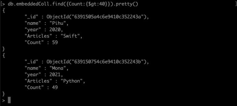 MongoDB Greater Than Operator - Dot Net Tutorials