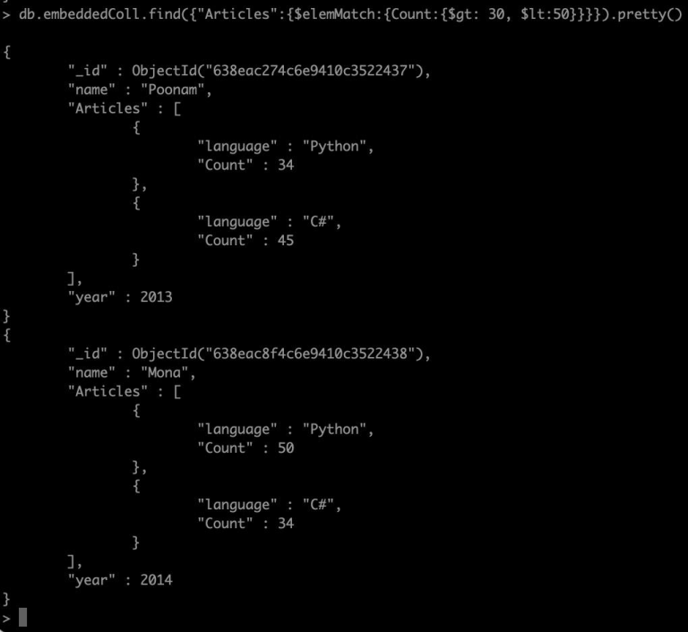 Mongodb Embedded Documents With Examples Dot Net Tutorials