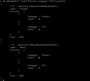 MongoDB Embedded Documents with Examples - Dot Net Tutorials