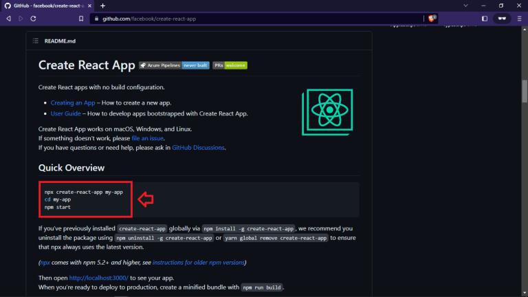 Creating A New React Project Dot Net Tutorials