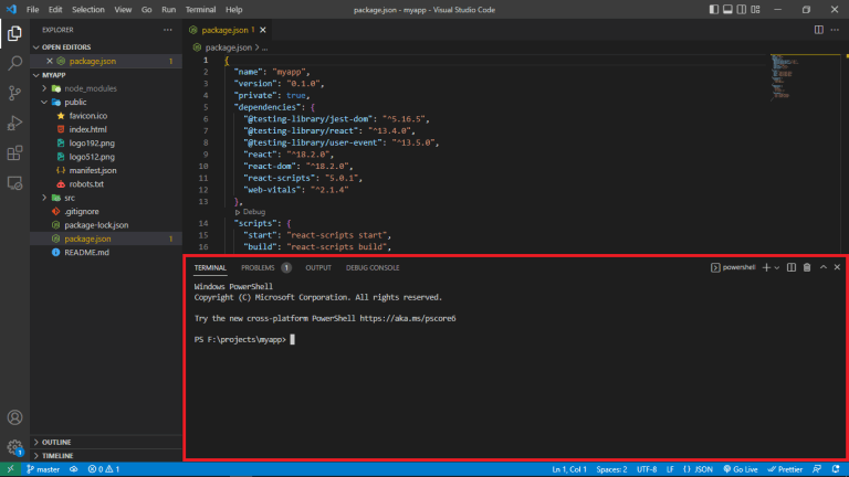Creating a new React Project - Dot Net Tutorials