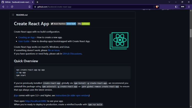 Creating A New React Project Dot Net Tutorials