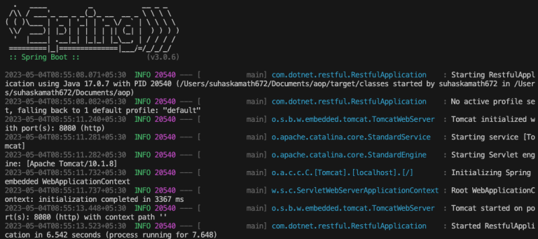 Spring Boot AOP Before Implementation - Dot Net Tutorials