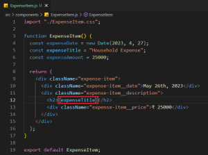 Dynamic Data and Working with Expressions in JSX