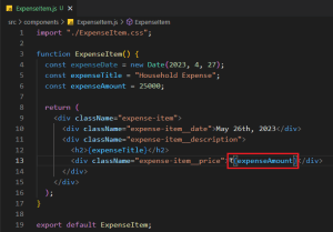 Dynamic Data and Working with Expressions in JSX