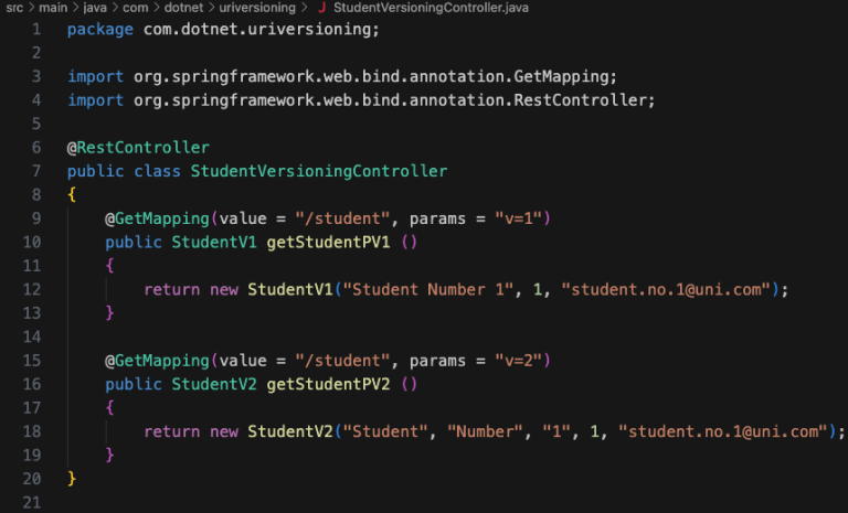 Spring Boot HTTP Header Versioning - Dot Net Tutorials