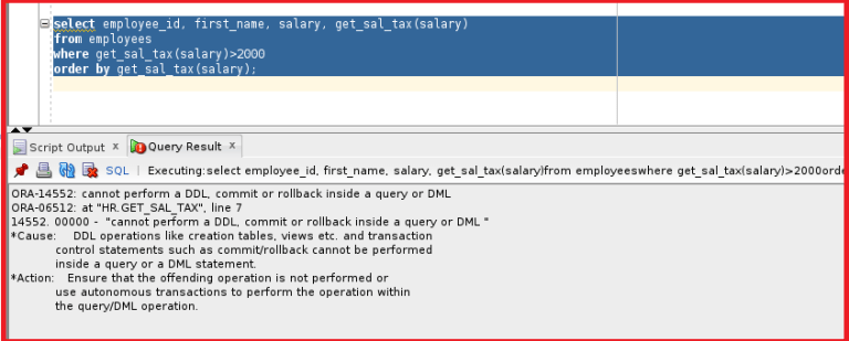 Restrictions When Calling Functions In Oracle Dot Net Tutorials