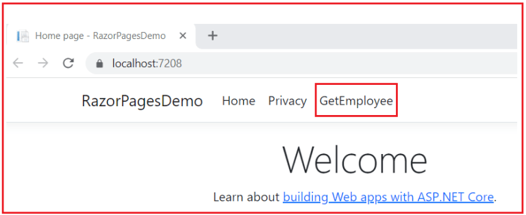 ASP.NET Core Razor Pages Application - Dot Net Tutorials