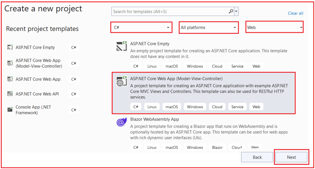 ASP.NET Core Application using MVC Template - Dot Net Tutorials
