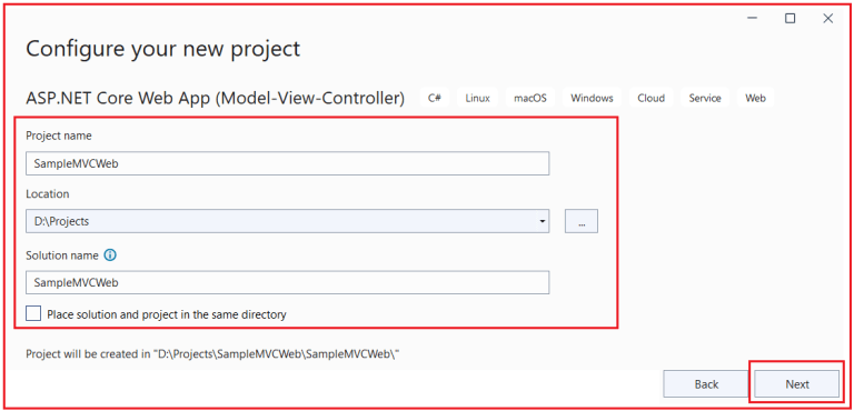ASP.NET Core Application using MVC Template - Dot Net Tutorials