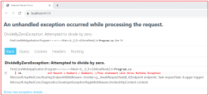 Developer Exception Page Middleware in ASP.NET Core