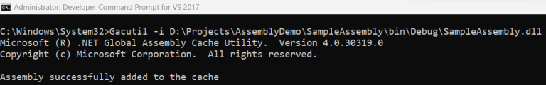 How to Install an Assembly into GAC in .NET Framework - Dot Net Tutorials