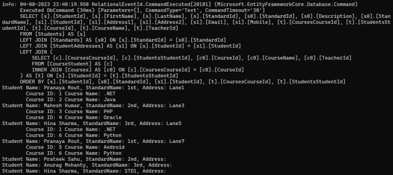 Eager Loading In Entity Framework Core Ef Core Dot Net Tutorials 2432