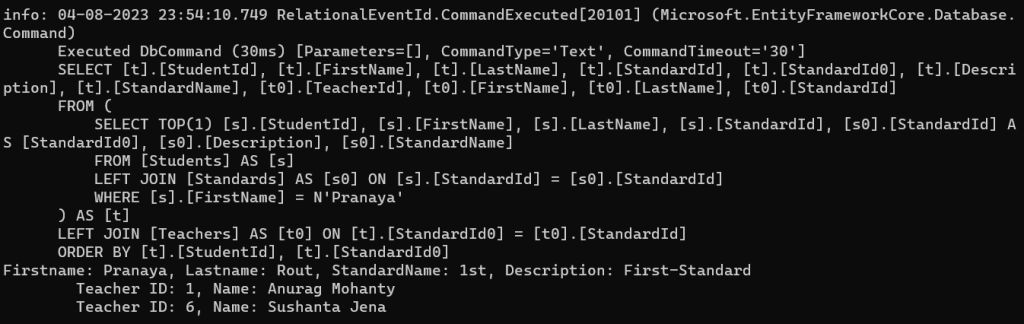 Eager Loading In Entity Framework Core Ef Core Dot Net Tutorials