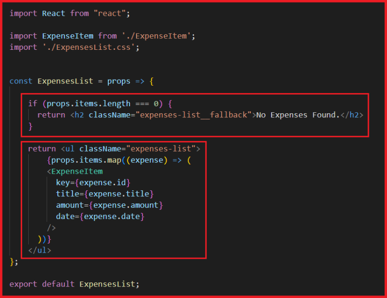 Adding Conditional Return Statements in React - Dot Net Tutorials