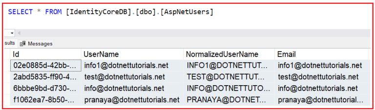 How To Display All Users From Aspnet Core Identity Database Dot Net Tutorials