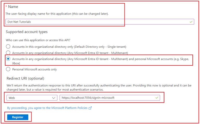 How to Setup Microsoft Account External Login - Dot Net Tutorials