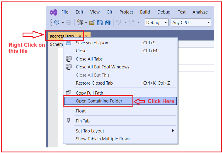 Asp Core Secret Manager Dot Net Tutorials