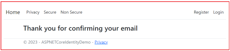 Email Confirmation In Aspnet Core Identity Dot Net Tutorials